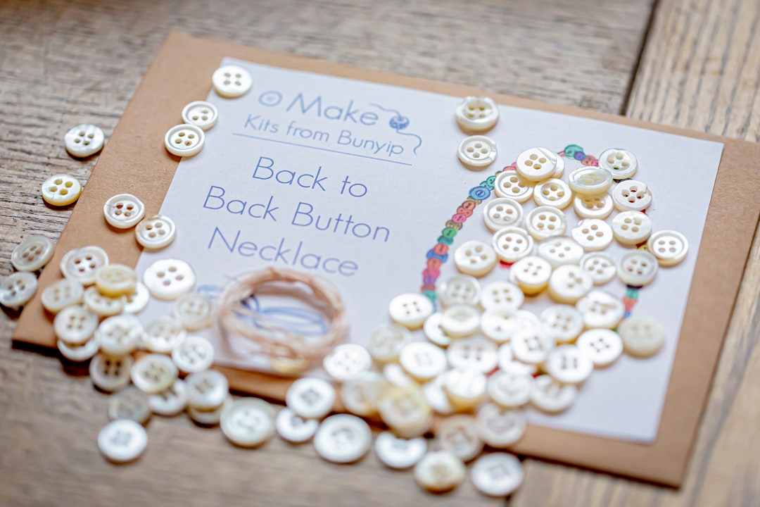 Back to Back Button Necklace Jewellery Making Kit - Etsy
