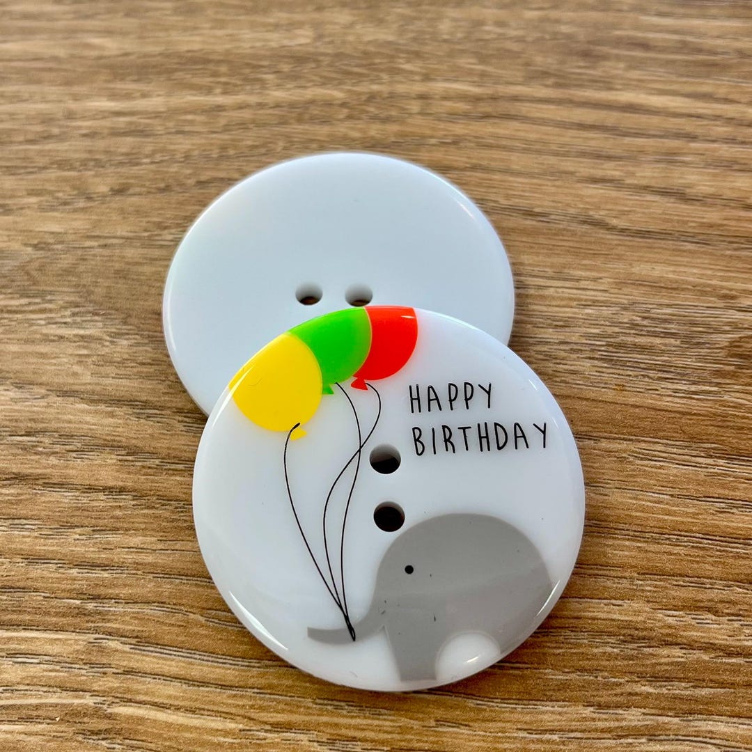 Happy Birthday Button - Etsy