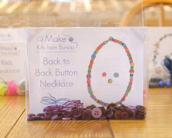 Back to Back Button Necklace Jewellery Making Kit | Etsy