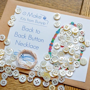 Back to Back Button Necklace Jewellery Making Kit - Etsy