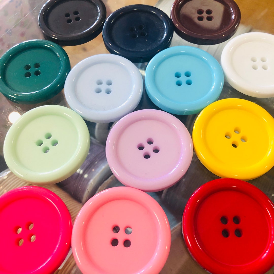 Four Hole Plastic Bright Button 6 Sizes & 16 Colours - Etsy
