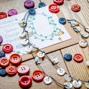 Button Dangles Necklace Jewellery Making Kit - Etsy