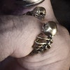 Gothic Unique Embrace Skull Skeleton Adjustable Ring | Brass and 925 ...