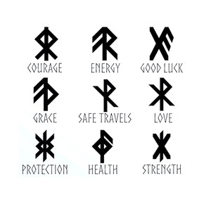 Viking Norse Bind-rune STRENGTH Symbol Adjustable Ring | 925 Silver ...