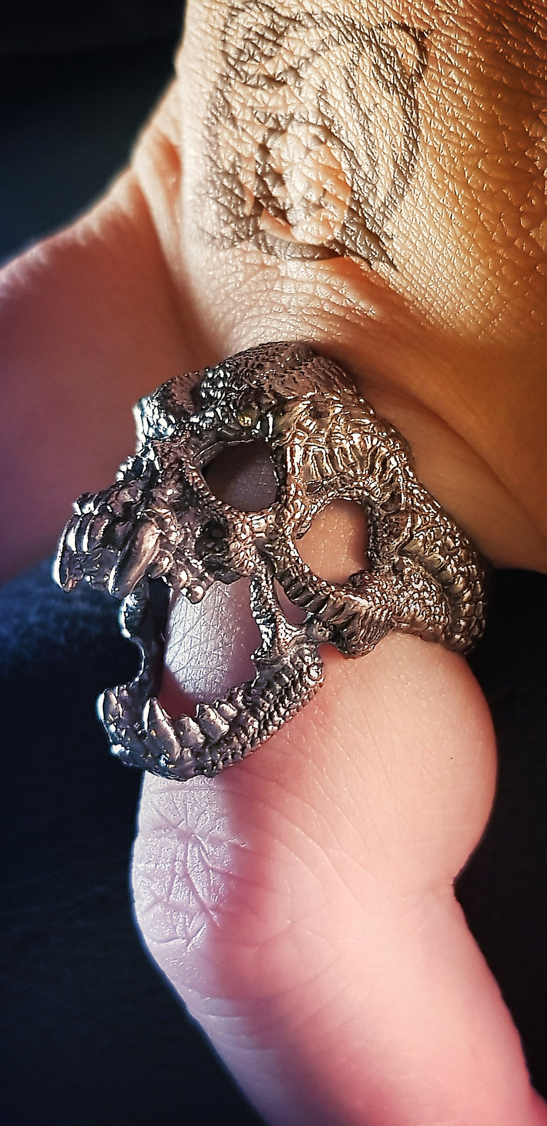 Nāga Demon Snake Head Serpent Skull Ring | 925 Sterling Silver - Etsy