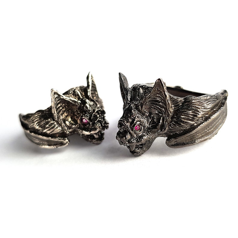 Gothic Vampire Bat Ring | Animal Ring | 925 Sterling Silver | for Men ...