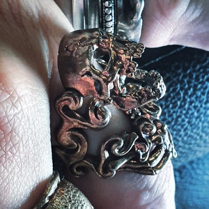 Gothic Water Spirit Ghost Skull Ring | 925 Sterling Silver - Etsy