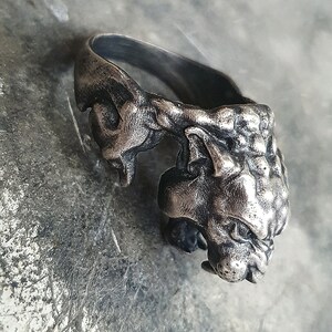 Jaguar | Black Panther | Puma | Big Cat Ring | 925 Sterling Silver ...