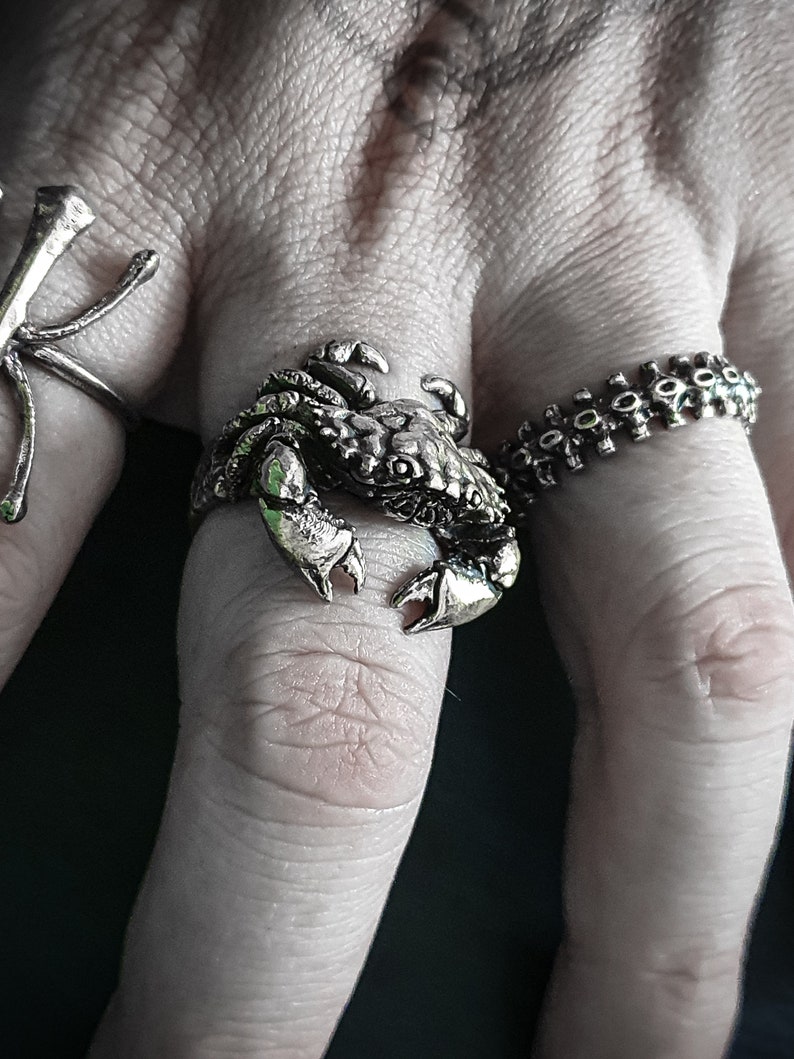 Realistic Crab Cancer Zodiac Ring | 925 Silver | for Him Her - Etsy