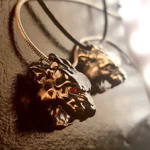 Black Jaguar Panther Puma Leopard Animal Pendant Necklace - Etsy