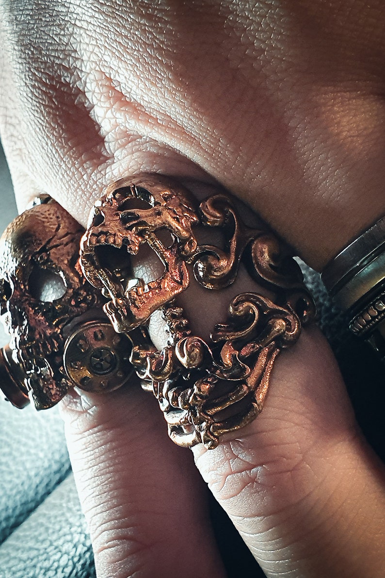 Gothic Water Spirit Ghost Skull Ring | 925 Sterling Silver - Etsy