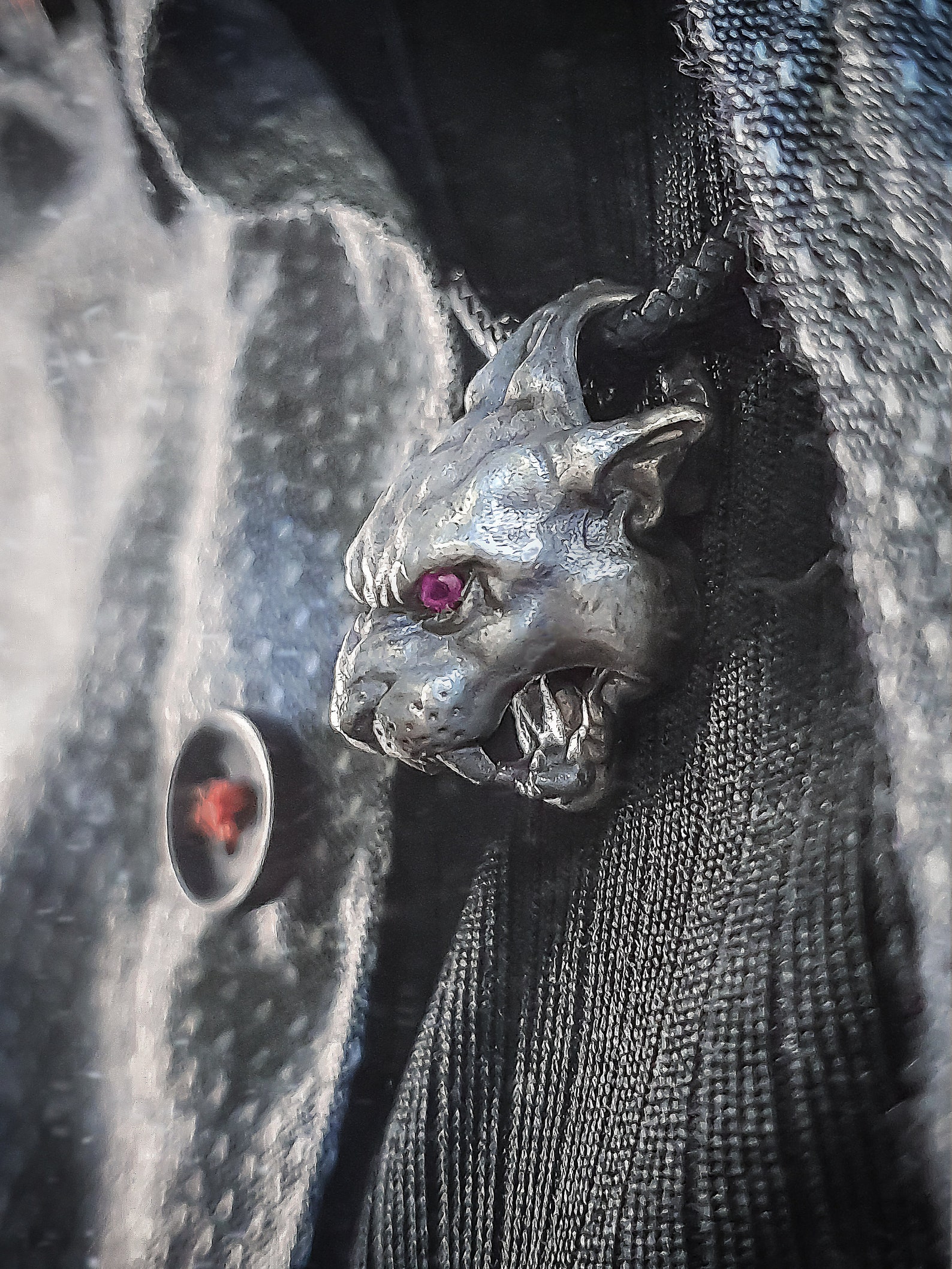 Black Jaguar Panther Puma Leopard Animal Pendant Necklace Charm | 925 ...