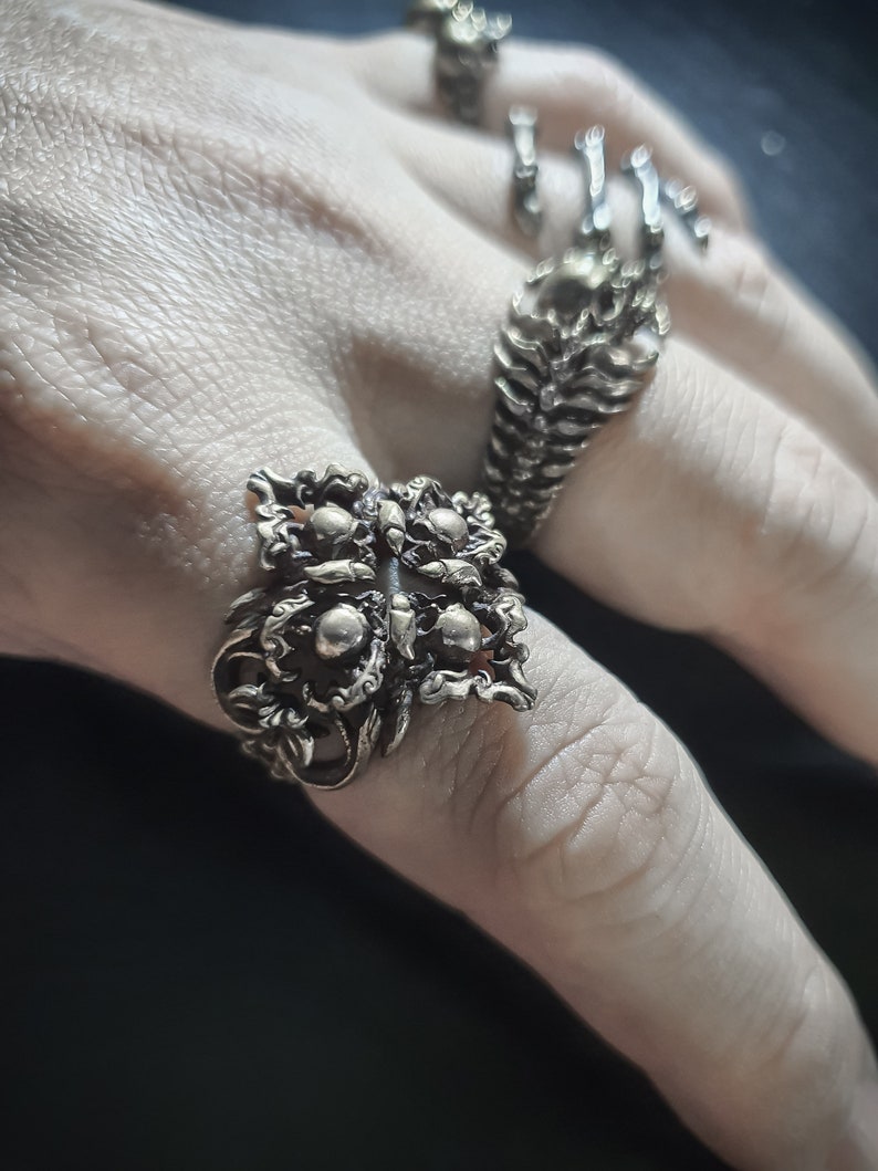 Vampire Princess Gothic Art Nouveau Floral Flower With Fangs 925 ...