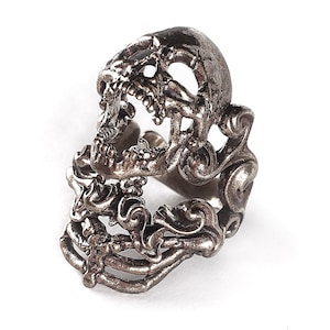 Gothic Water Spirit Ghost Skull Ring | 925 Sterling Silver - Etsy