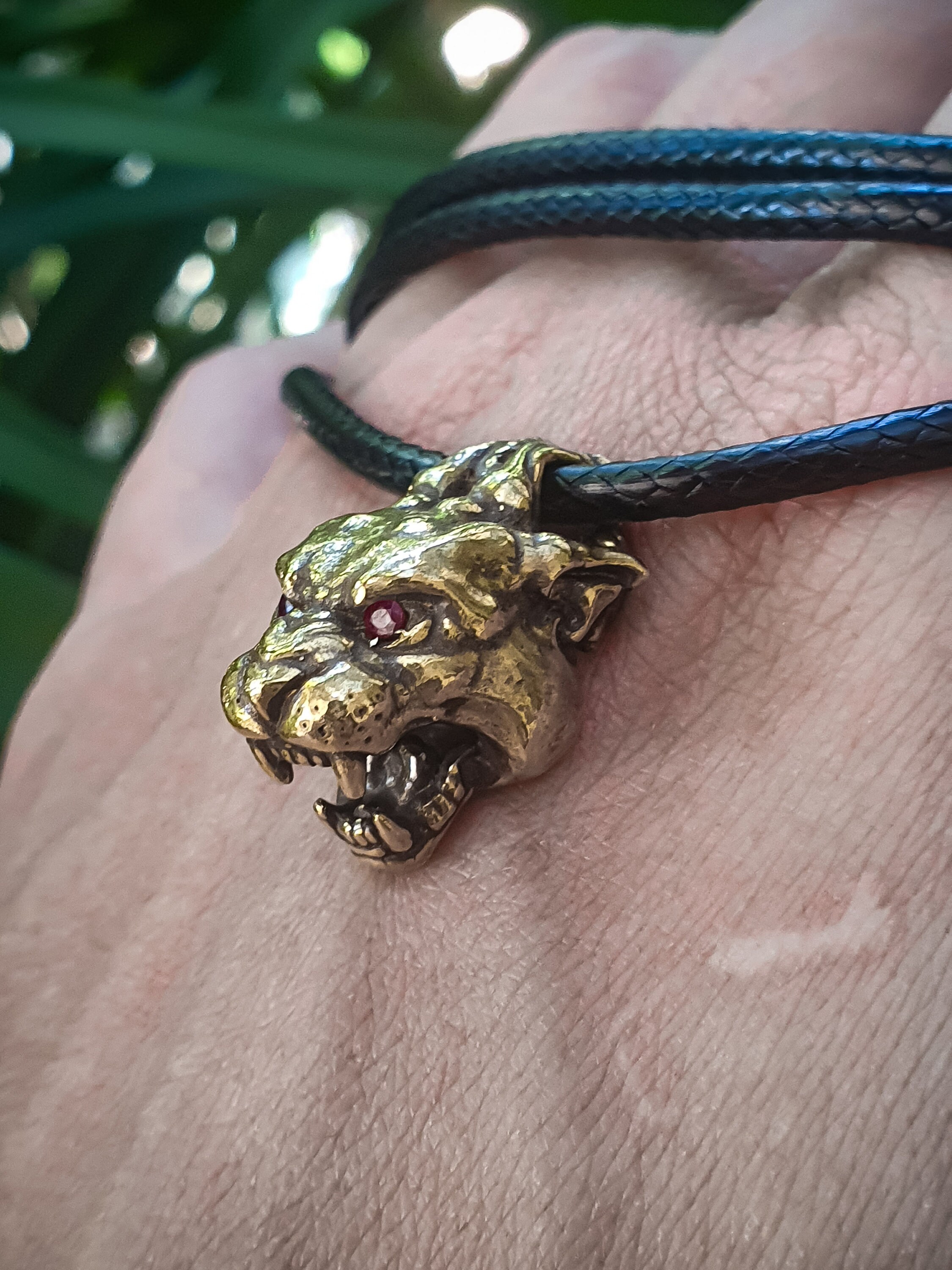 Black Jaguar Panther Puma Leopard Animal Pendant Necklace Charm | 925 ...