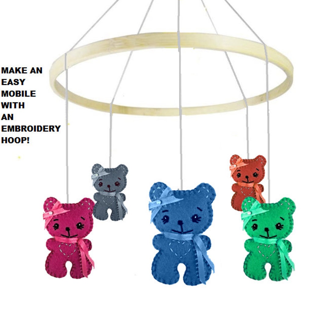 BABY'S FIRST TEDDY Bear, Instant Download Sewing Pattern. Felt Toy, Any ...