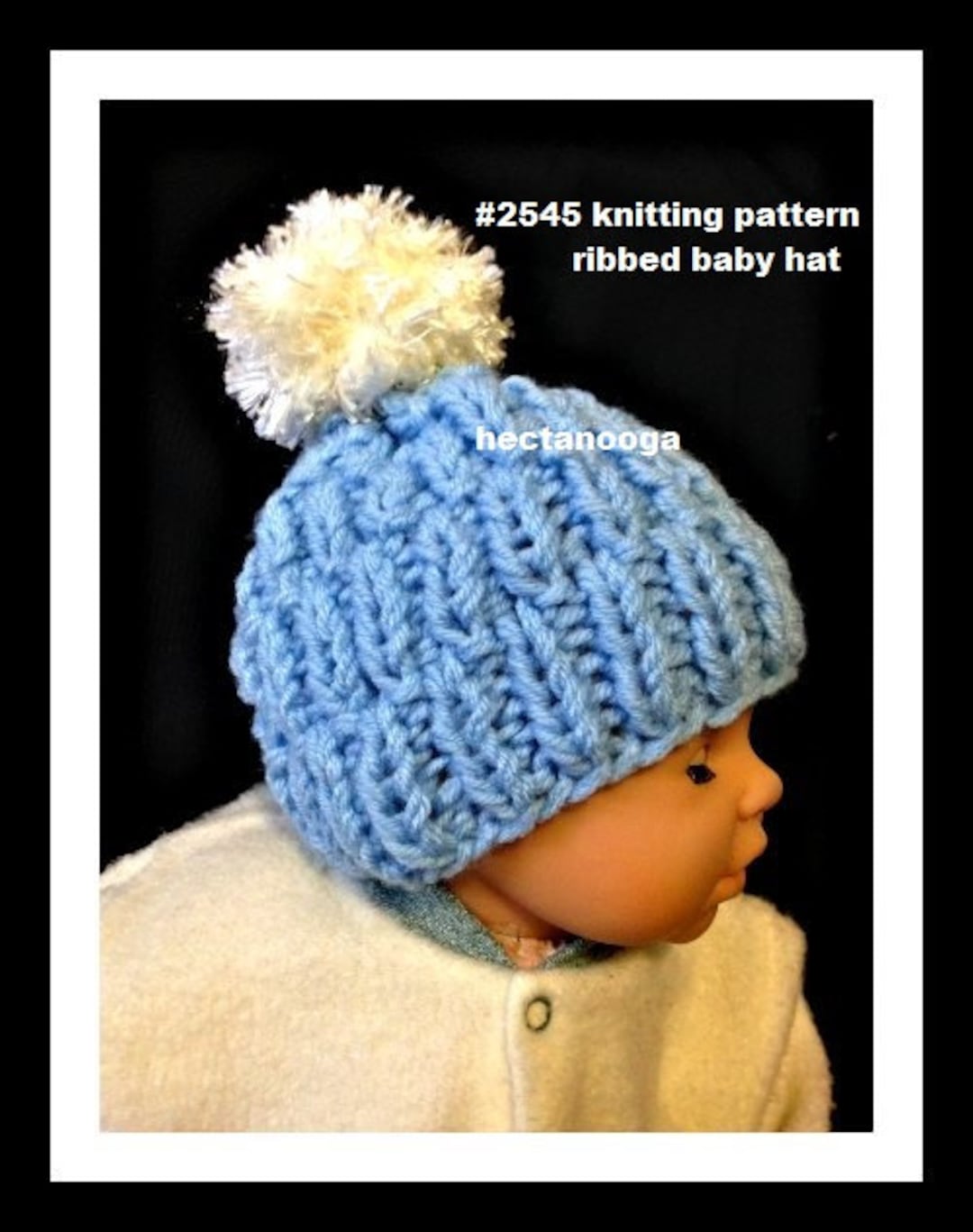 Knit Baby Hat Pattern, Easy Beginner Knitting Patterns, Baby Clothing ...