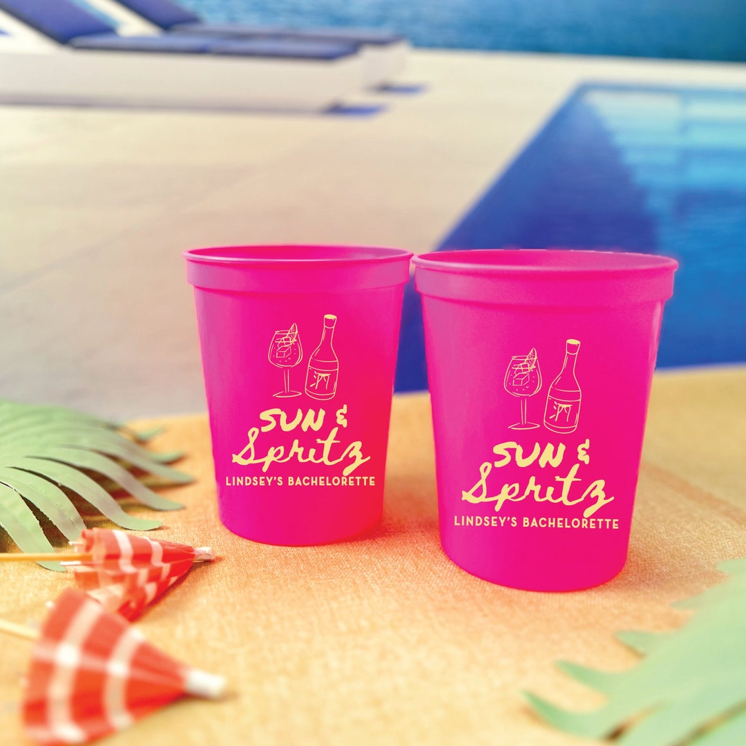 Sun and Spritz Bachelorette Stadium Cups Bachelorette Party ...