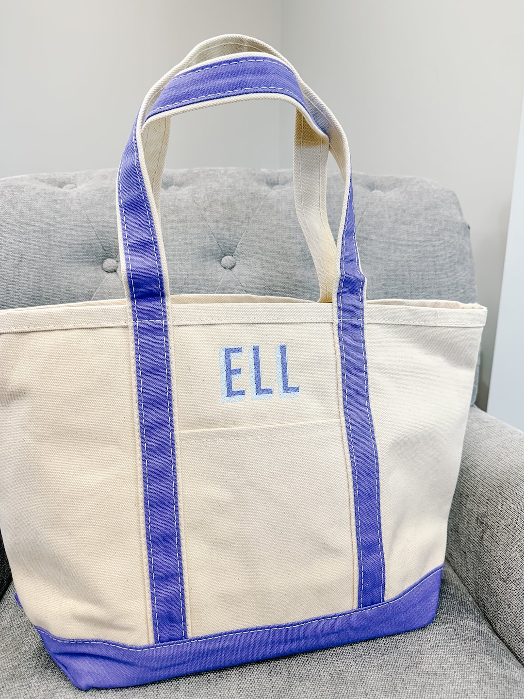 Embroidered Monogrammed Boat Tote Bag Gift for Her, Gift for Mom ...