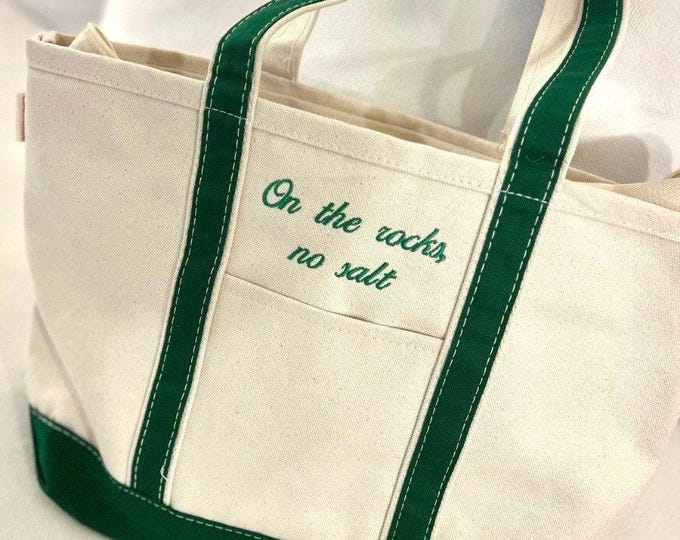 Personalized Canvas Tote, Ironic Boat Bag, Monogram Canvas Tote Bag ...