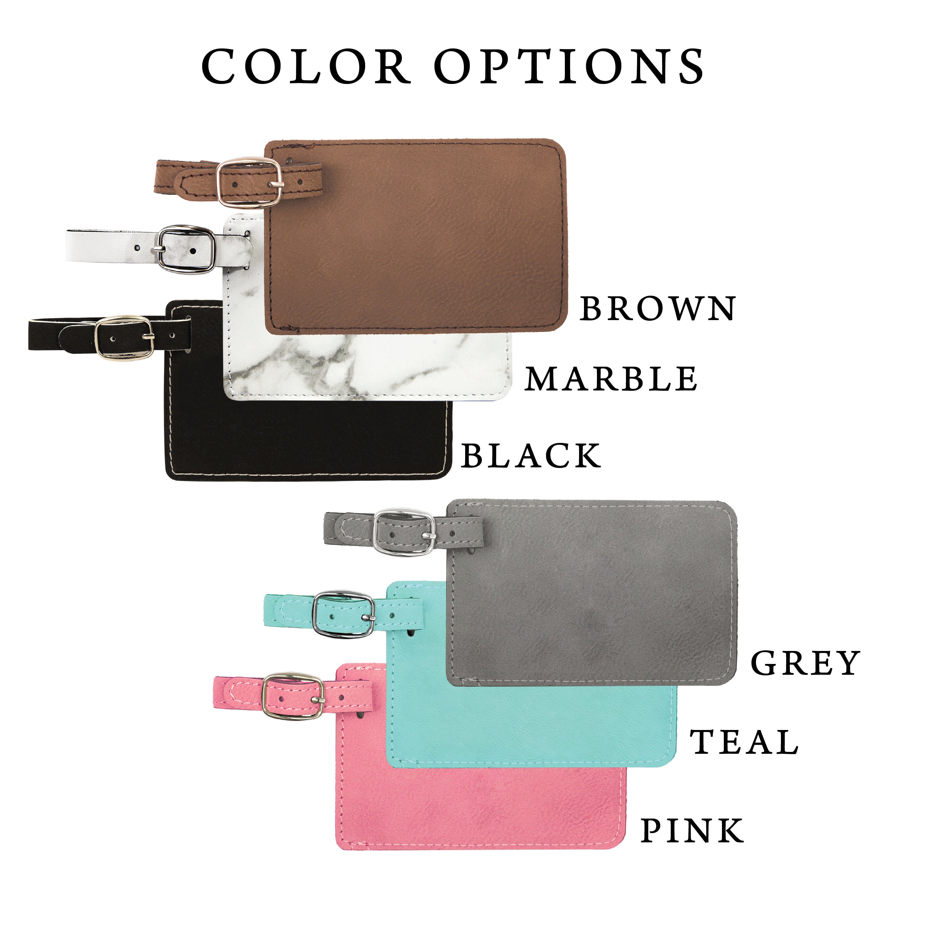 Personalized Leather Luggage Tags Laser Engraved Luggage - Etsy