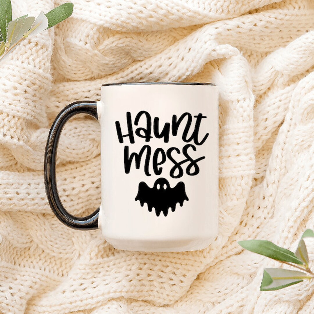 Haunt Mess Coffee Mug Halloween Mug Pumpkin Coffee Fall - Etsy