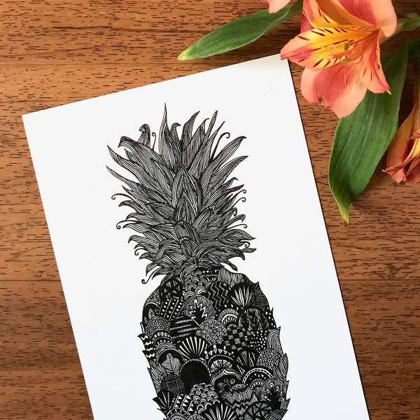 Pineapple Zentangle - Etsy
