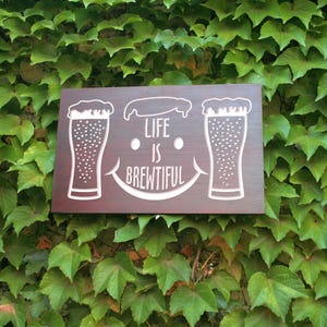Beer Gift - Beer Sign - Gift for Boyfriend - Christmas Gift - Life is ...