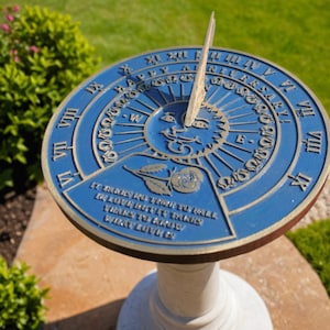 Garden Sundial With Your Message Engraved. Calibrated for Your Location ...