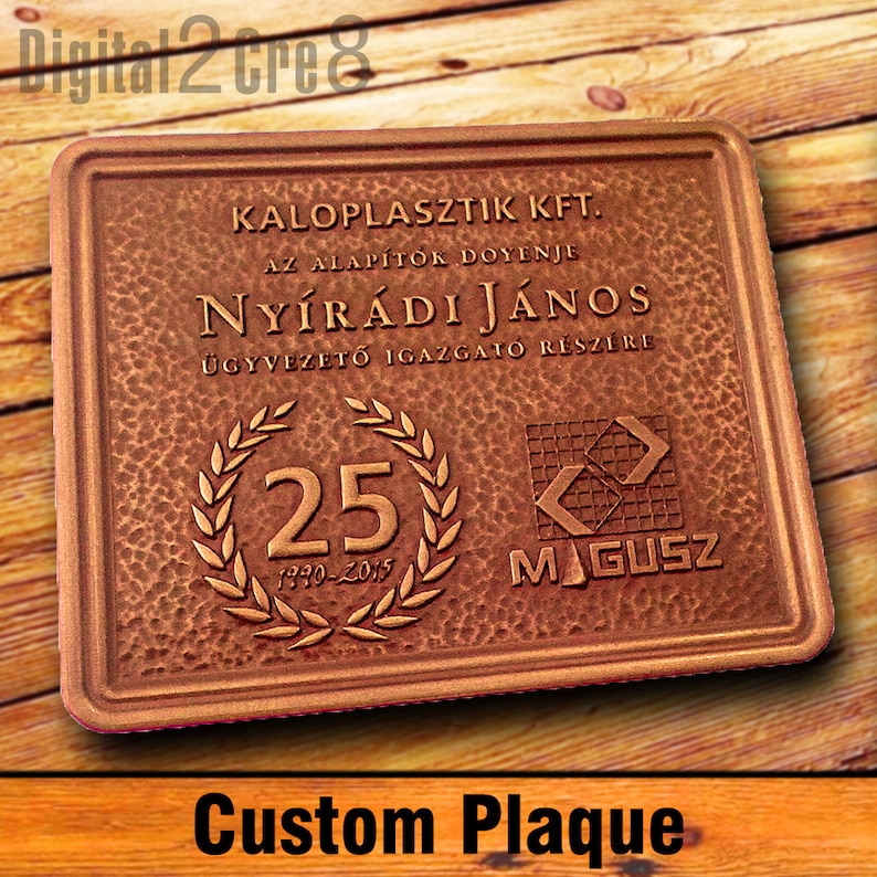 Custom Plaque Personalized in Full 3D Graphic or Lettering. - Etsy