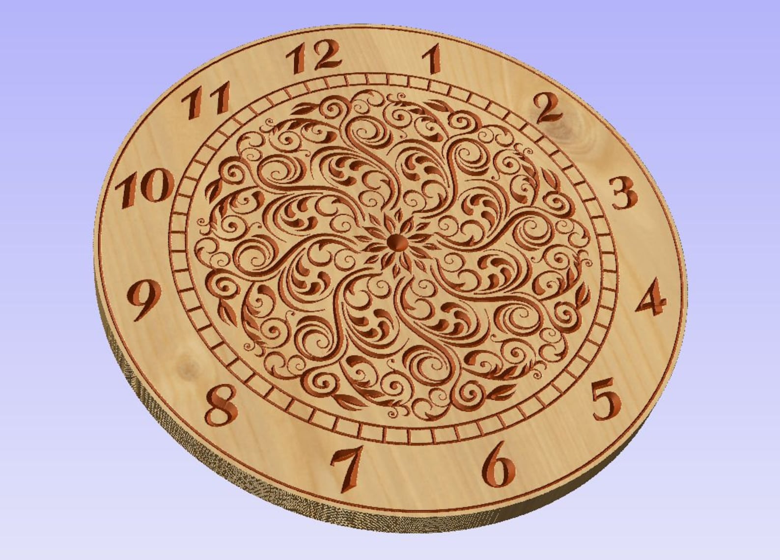 Clock Face Vector File eps for V-bit Cnc Carving - Etsy