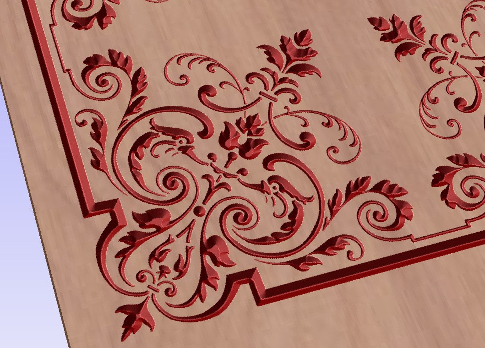 Square Corner Ornament Vector File (eps) for V-bit Cnc Carving - Etsy