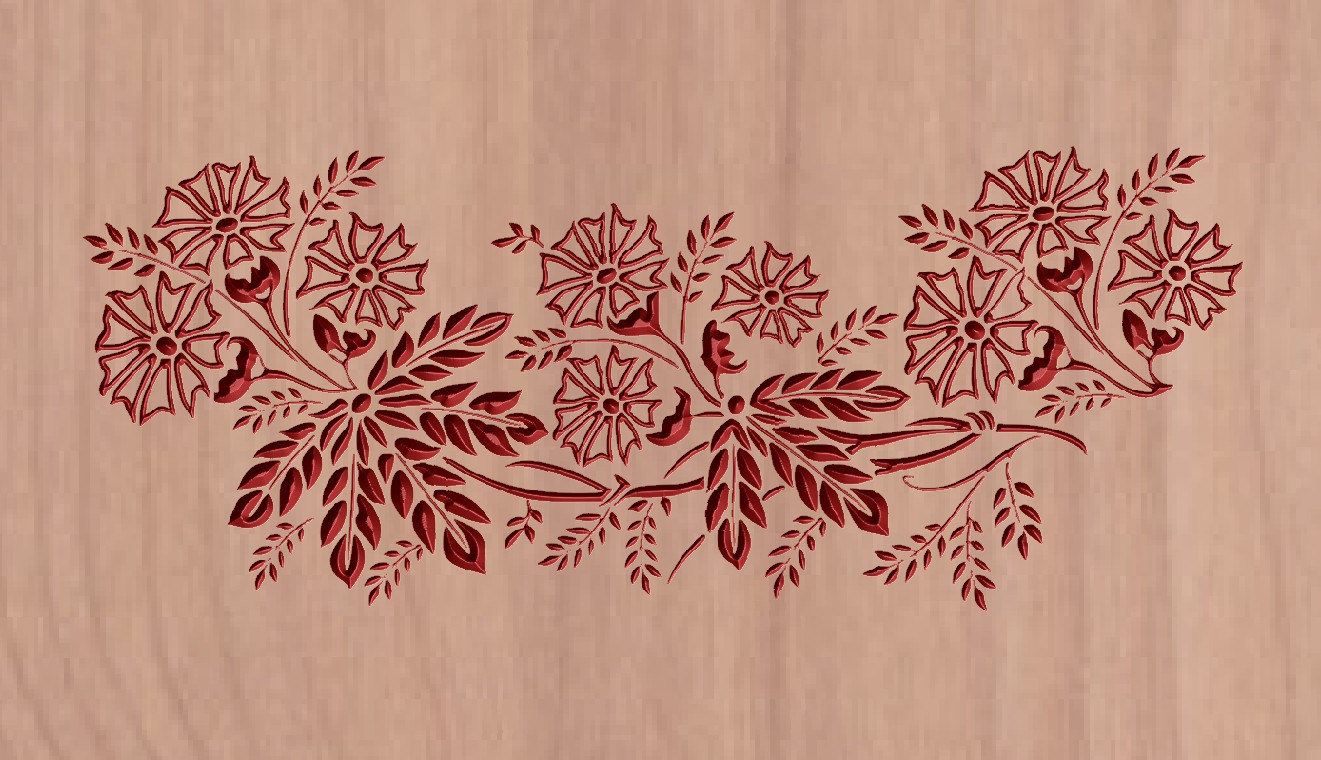 Flowers Pattern Vector File eps for V-bit Cnc Carving - Etsy