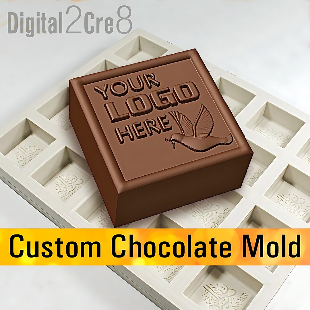 Custom Logo Chocolate Mold. Personalized Silicone Mold With Your Logo ...