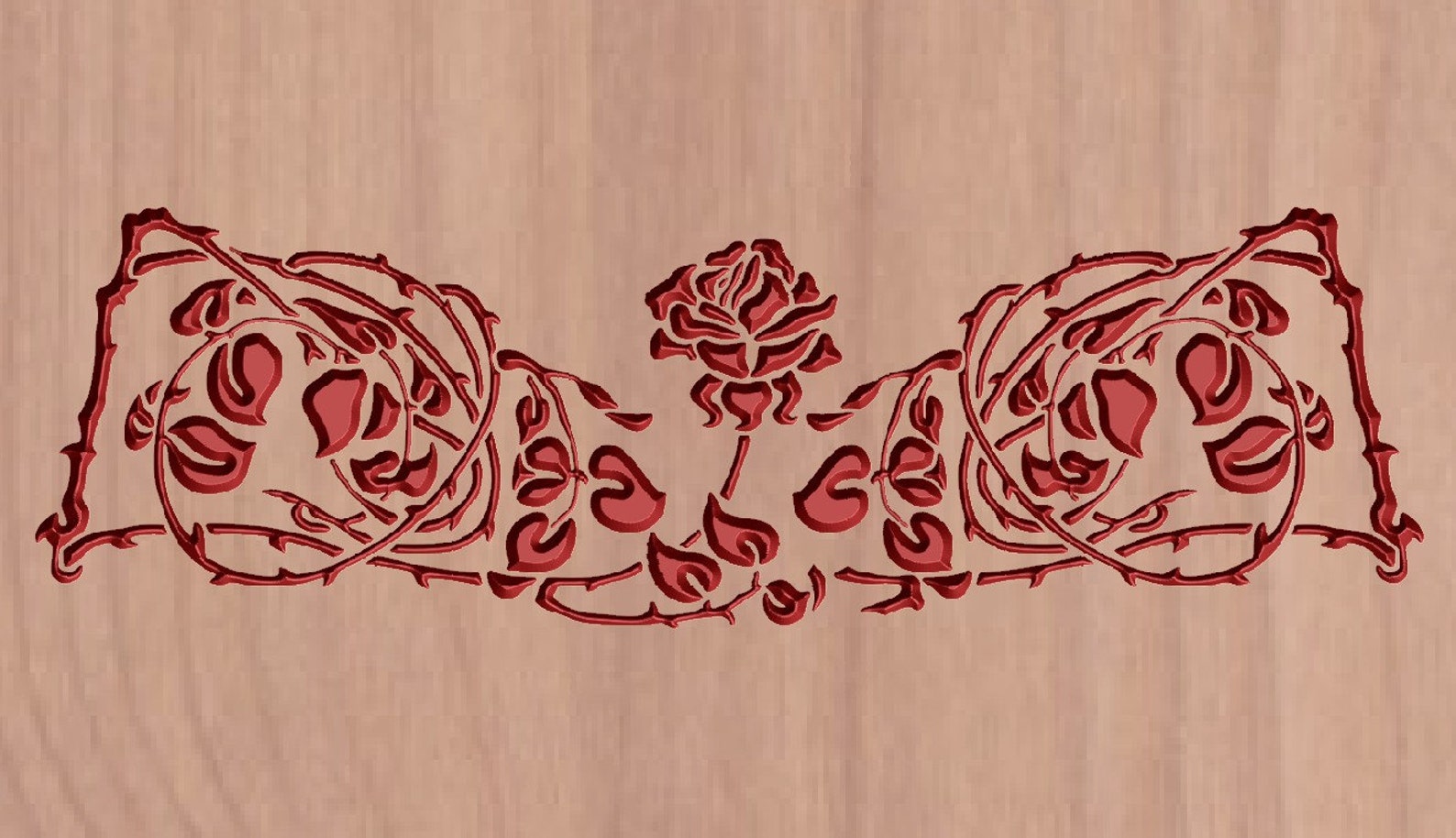 Rose Vector File eps for V-bit Cnc Carving | Etsy