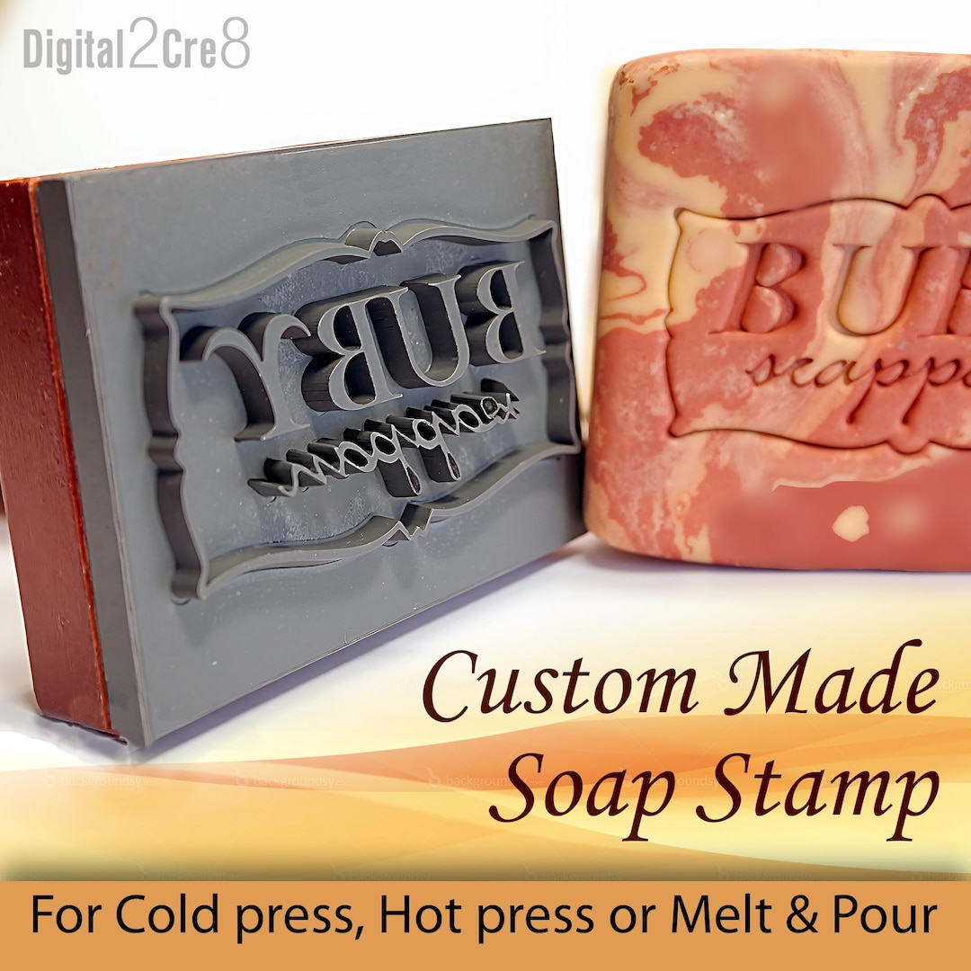 Custom SOAP STAMP, Acrylic Stamp, Personalized Cookie Stamp, Soap Mold ...