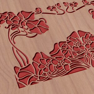 Floral Vector File (eps) for V-bit Cnc Carving - Etsy