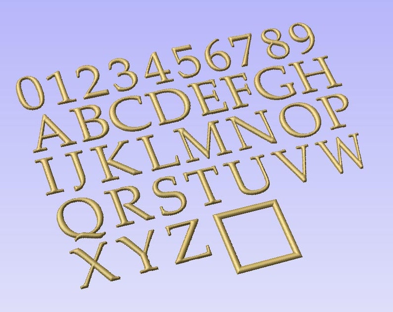 Stl 3d Models of NUMBERS and LETTERS for Cnc Carving Vectric - Etsy