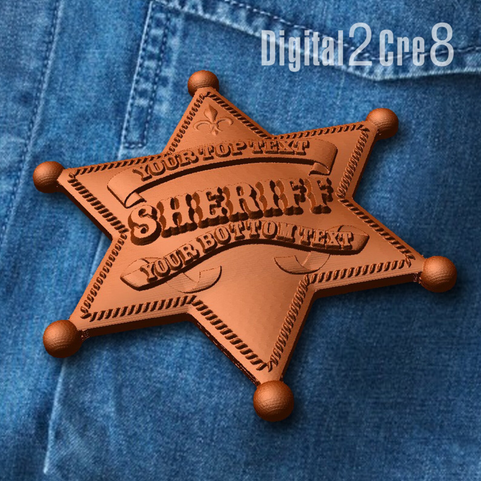 Chocolate Mold Customizable Sheriff Star Shaped - Personalized Custom ...