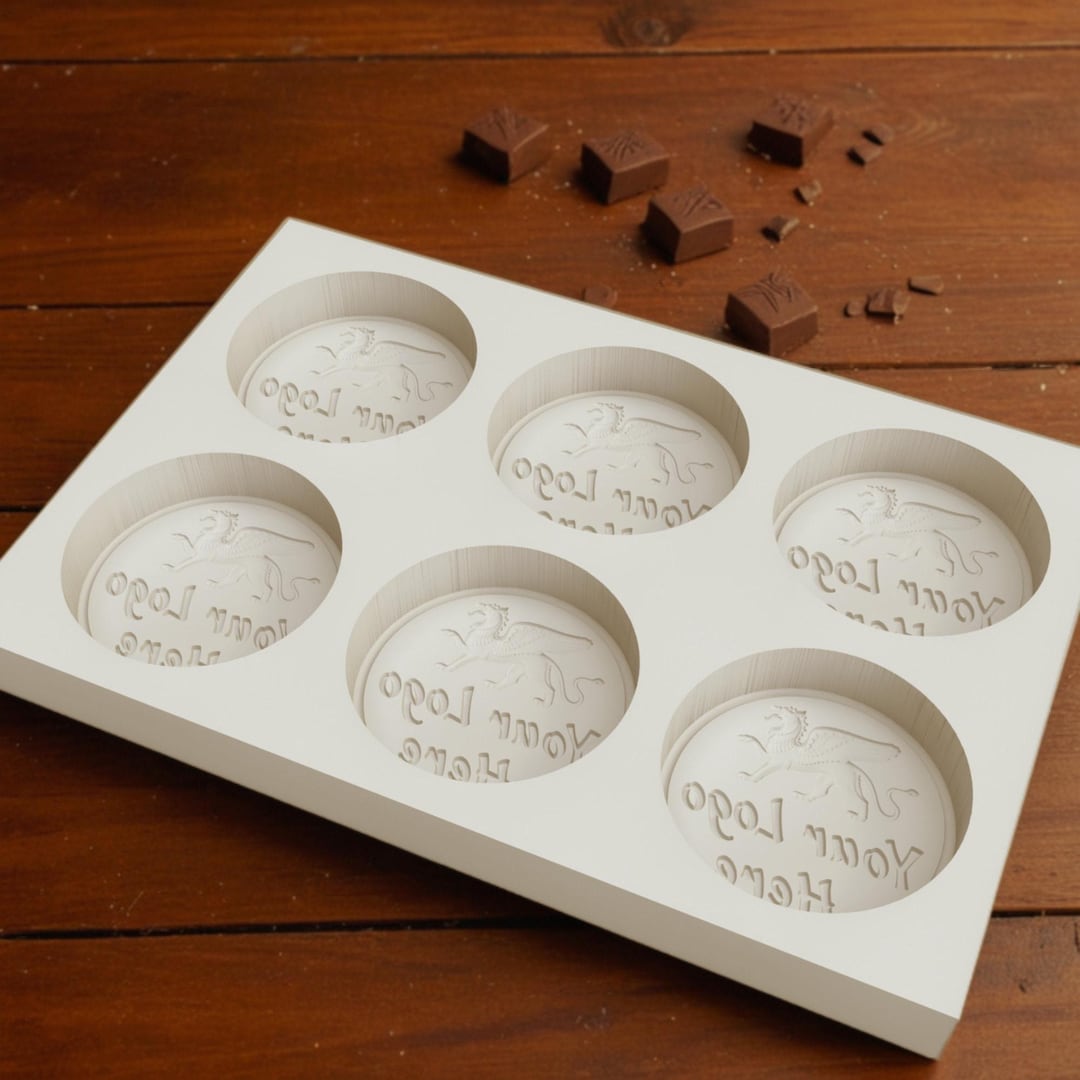 Round Chocolate Mold Custom Logo - Personalized Candy & Cake Molds for ...