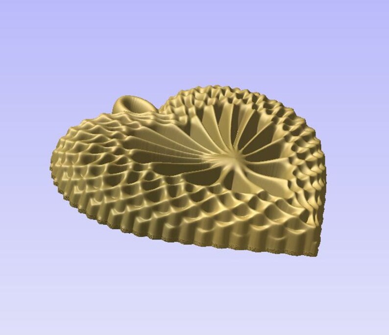 Heart Shaped Pendant 3D STL Model for Cnc Carving Vectric - Etsy