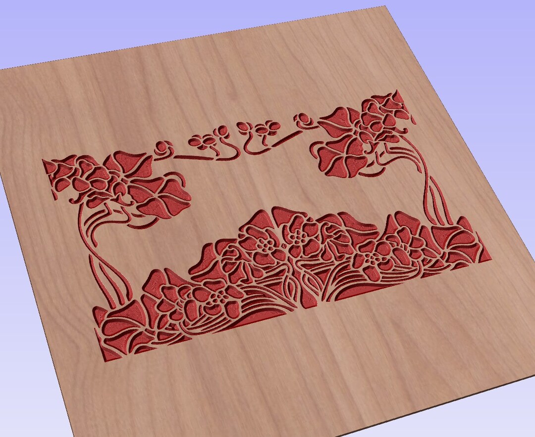 Floral Vector File (eps) for V-bit Cnc Carving - Etsy