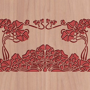 Floral Vector File (eps) for V-bit Cnc Carving - Etsy