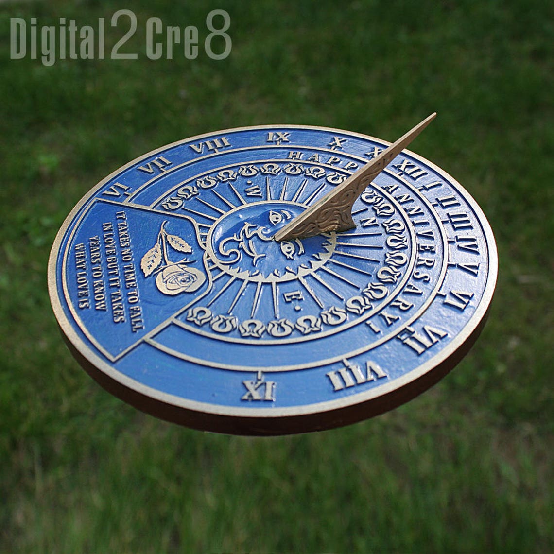 Sundial With Your Message Cast Into It. A Perfect Personal | Etsy Canada