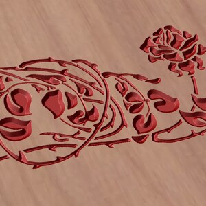 Rose Vector File (eps) for V-bit Cnc Carving - Etsy