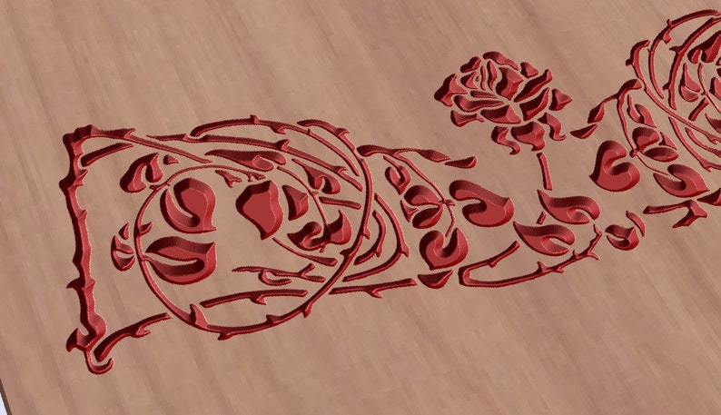 Rose Vector File eps for V-bit Cnc Carving - Etsy
