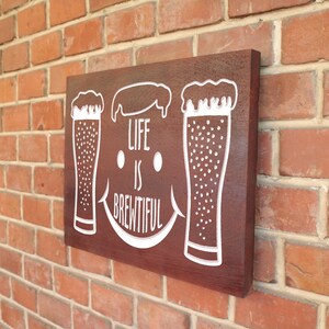 Beer Gift - Beer Sign - Gift for Boyfriend - Christmas Gift - Life is ...