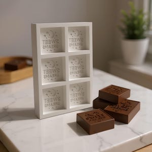 Custom Silicone Mold for Chocolate - Personalized Logo Candy Mold - 6 ...