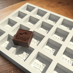 Custom Logo Chocolate Mold. Personalized Silicone Mold With Your Logo ...