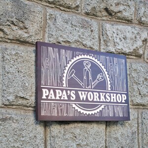 Papa's Workshop or Grandpa's Workshop, Hand Routed With Tools Design ...